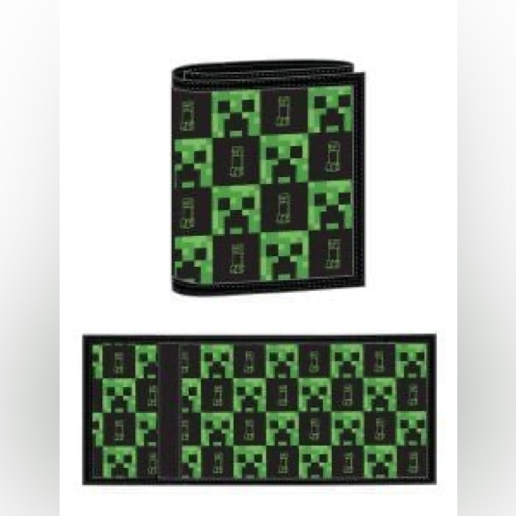 Minecraft | Bags | Minecraft Creeper Pattern Wallet | Poshmark